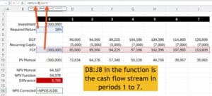 What's Wrong with My Excel NPV Formula? - G3CFO